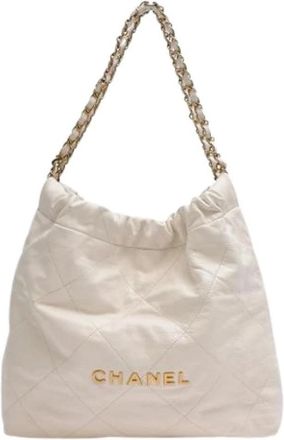 Chanel Sac Hobo 22 Small Pre-owned - Femme - Pre-owned - Blanc - Taille: ONE Size