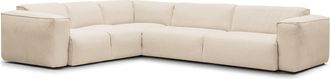 Studio Copenhagen home24 Ecksofa mit Rundecke Beige Webstoff Saia 325 x 71 x 260cm Ecke davorstehend links Modern