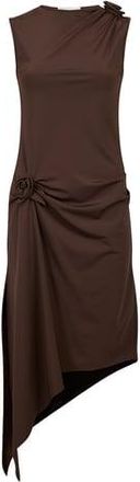 Coperni Robe &agrave; d&eacute;tails fleurs &agrave; ourlet asym&eacute;trique