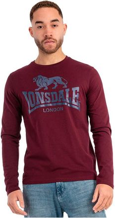 Lonsdale Herren Langarmshirt Ayrshire Doppelpack, Normale Passform, Dark Navy/Oxblood, 5XL