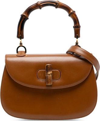 Gucci Hobo Bags - Small Grained Calfskin Bamboo Top Handle Bag - Gr. unisize - in Braun - für Damen