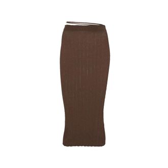 Jacquemus Brauner Strickrock mit Elastischem Bund - - Skirts - Damen - Braun - M