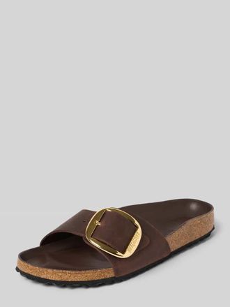 Birkenstock Slides aus Leder mit Dornschlie&szlig;e Modell Madrid Big Buckle