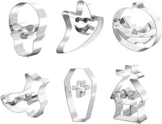 Generic Emporte-pièces en forme de tête de mort | Ensemble de moules effrayants en acier inoxydable pour Halloween