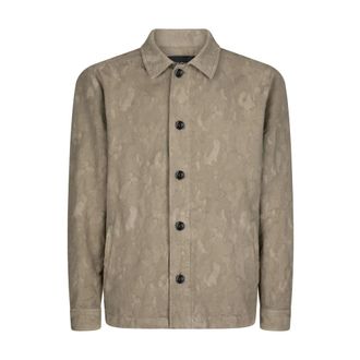 Dondup Hemdjacke in regul&auml;rer Passform aus Baumwolle mit Camouflage-Muster - - Jackets - Herren - Beige - M