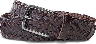 Royalz Ceinture tress&eacute;e Hommes et Femmes V&eacute;ritable Ceinture de pantalon vintage Ceinture de taille, Couleur:Marron, taille:Tour de taille 115 cm = longueur t