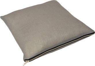 Riva Paoletti Dallas Kissen mit Rei&szlig;verschluss, Polyester, gef&uuml;llt, Grau, 45 x 45 cm