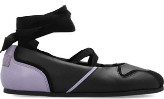 Moschino Femme, Chaussures, Noir, Taille: 36 EU Bottines lac&eacute;es en cuir