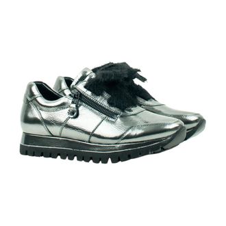 Kennel & Schmenger Metallic Graue Ledersneaker - - Shoes - Damen - Grau - 36 EU
