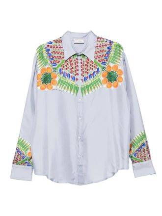 Pierre-Louis Mascia Hemd mit Blumen-Print - Blau