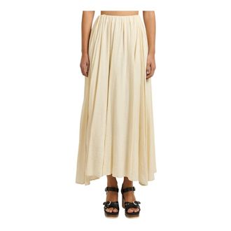 Manila Grace Femme, Jupes, Beige, Taille: 38 FR Asymmetrical Long Skirt