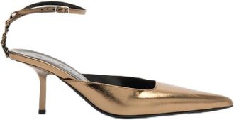 by FAR Teese Pump Olive EEL Embossed METALLIC Leather 37