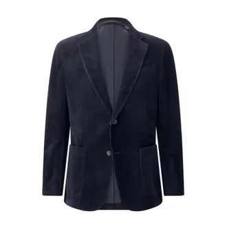 Windsor Blazer en velours c&ocirc;tel&eacute; - Homme - Vestes - Bleu - Taille: 2XL