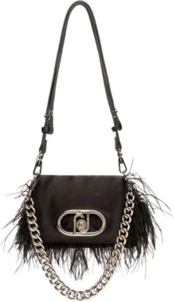 Liu Jo Femme, Sacs, Noir, Taille: ONE Size Sac bandoulière LaPuffy avec plumes