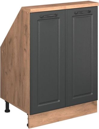 Vicco Dachschrägenschrank Rion, Goldkraft Eiche/Anthrazit Landhaus, mit 2 Türen, Vicco