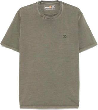 Timberland Homme, Tops, Vert, Taille: M T-shirt Vert avec Logo Brod&eacute;
