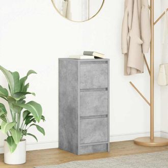 vidaXL vidaXL Buffet gris b&eacute;ton 29,5x34x76 cm bois ding&eacute;nierie