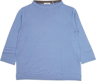 La Fileria Femme, Pulls, Bleu, Taille: 48 FR Tricot ras du cou