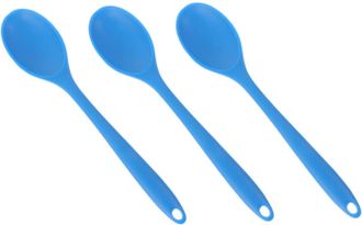 Cabilock Silikonl&ouml;ffel 3 St&uuml;ck Haushalts Suppenl&ouml;ffel Antihaftbeschichtet Bpa Frei Mit Loch Zum Aufh&auml;ngen K&uuml;chenr&uuml;hrl&ouml;ffel F&uuml;r Salat Und Reis