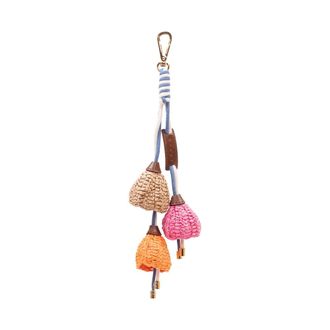 Marni Femme, Accessoires, Multicolore, Taille: ONE Size Flower Pendant Woven Keyring