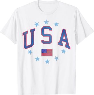 Trendy Apparel USA United States of America Flag and Stars T-Shirt
