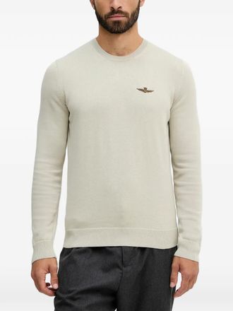 Aeronautica embroidered sweater - Nude