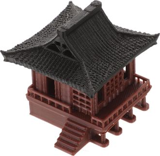 SOLUSTRE Chinesisches Landschaftsmodell Pavillon Statue Mittelgroß Leichte Aquarium Dekoration für Bonsai Moos Micro Landschaft Indoor Outdoor Gartenskulptur