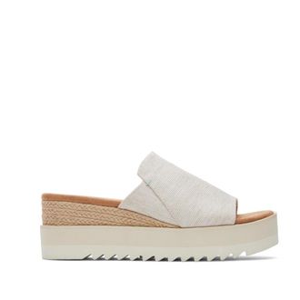 Toms Diana Mule White/Onyx - Stilvoller und Bequemer Plateau-Slipper - - Shoes - Damen - Grau - 41 EU