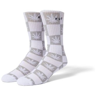 HUF SOCKS CHECKERED PLANTLIFE WHITE