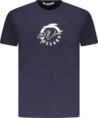 Trussardi Blaues Baumwoll-T-Shirt - - Tops - Herren - Blau - XL