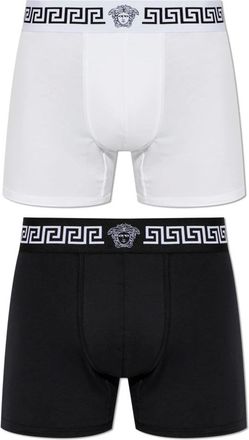 Versace Homme, Sous-v&ecirc;tements, Noir, Taille: XL Boxer Briefs Lot de Deux
