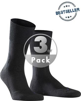 Falke Herren Socken schwarz Baumwolle & Mix unifarben