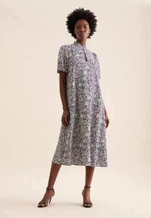 Seidensticker Sommerkleid Schwarze Rose 1/2 Rundhals Floral