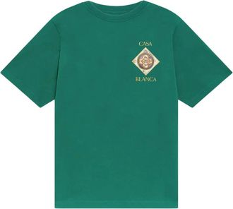 Casablanca Homme, Tops, Vert, Taille: 2XL T-Chemises