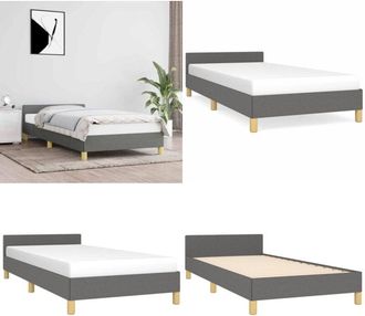 vidaXL Bettgestell ohne Matratze Dunkelgrau 80x200 cm Stoff - Bettsofa - Doppelbett - Boxspringbetten - Lattenrost - Schlafzimmermöbel - Home & Living