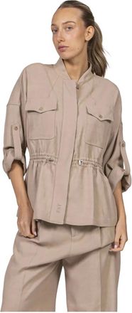 Fay Femme, Vestes, Beige, Taille: 42 FR Veste &agrave; Poches &agrave; Rabat