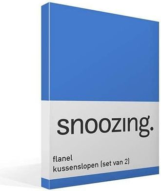 Snoozing Flanell - Kissenbezüge - 2er-Set - 40x60 cm - Blau