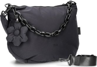 zwei Damen Puffer Shoppertasche HANNAH HA140 mit Blumen- & Kettenanhänger, 7 Liter Volumen, Schultertasche mit verstellbarem Trageriemen, recyceltes Polyes