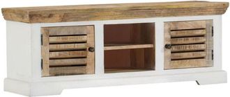 vidaXL Vidaxl - Meuble tv 110x30x40 cm Bois massif de manguier