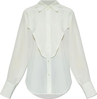 Victoria Beckham Femme, Blouses et Chemises, Vert, Taille: 38 FR Chemise en soie