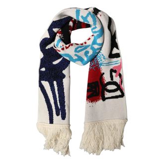 Dolce & Gabbana Grafischer Kaschmir-Schal mit Fransen - - Accessories - unisex - Mehrfarbig - ONE SIZE