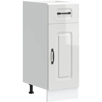 vidaXL vidaXL Armoire de cuisine Kalmar blanc brillant bois ing&eacute;nierie