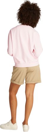 Tommy Hilfiger Damen Sweatshirt Script aus Baumwolle, Rosa (Light Pink), 3XL