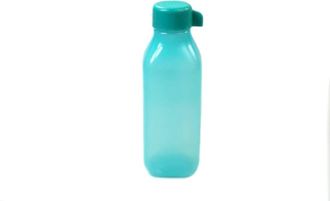 Tupperware To Go Eco 500 ml dunkeltürkis EcoEasy Öko quadtratisch Flasche Quader