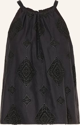 BA&SH Ba&Sh Top Maxi Mit Spitze schwarz