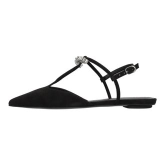 Stuart Weitzman Tully Crystal T-Strap - - Shoes - Damen - Schwarzk - 34 1/2 EU