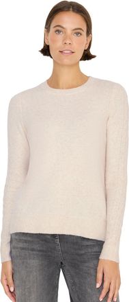 Cecil Damen 3016899 Pullover mit Strickdetail, Oat Milk beige Melange, Small