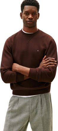 Tommy Hilfiger Herren ESS Seasonal Fleece Crewneck Mw0Mw40000 Pullover-Sweatshirt, Brown (Chocolate), XXL