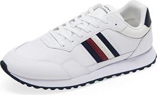 Tommy Hilfiger Baskets de Running Homme New Eva Stripes Basses, Blanc (White), 42