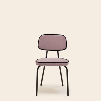 Madura Chaise Ysabeau Dalila nacre rose et noir - ROSE